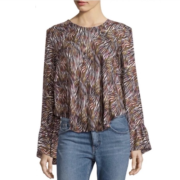 IRO | Tops | Iro Tildana Zebra Print Silk Blouse | Poshmark
